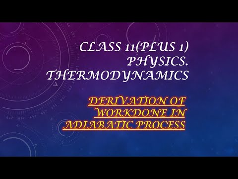 derivation of work done in adiabatic process/thermodynamics/guidancee education