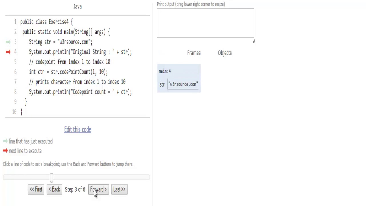 w3resource.com: Java String Exercise-4