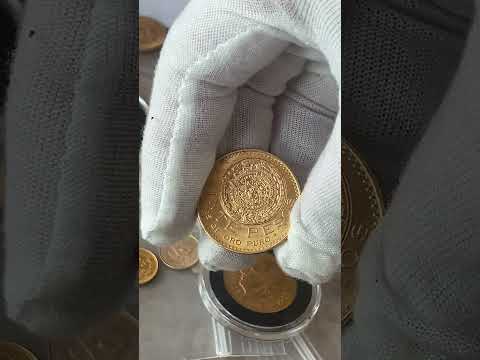 Amazing Large Mexican 20 Peso Coin Gold!!! #silver