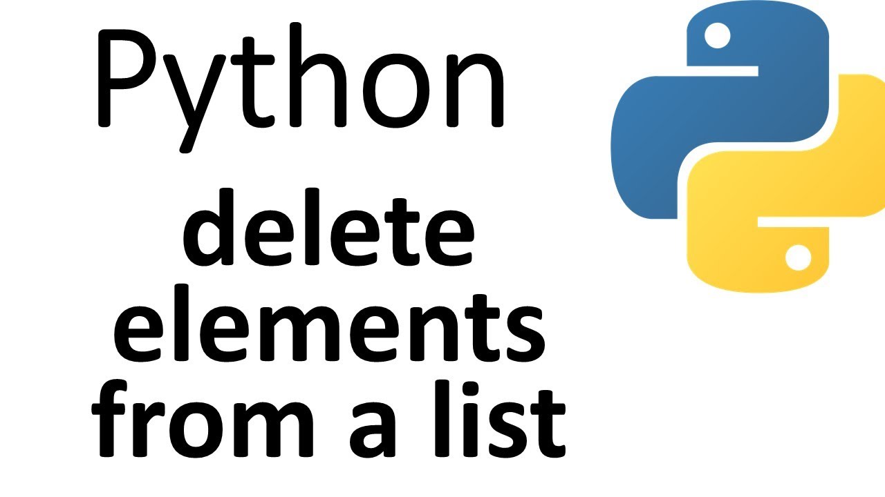 Python List - how to delete elements from a list