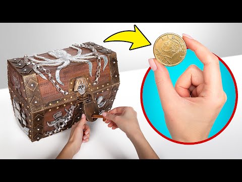 DIY Cardboard Treasure Chest With a Lock!