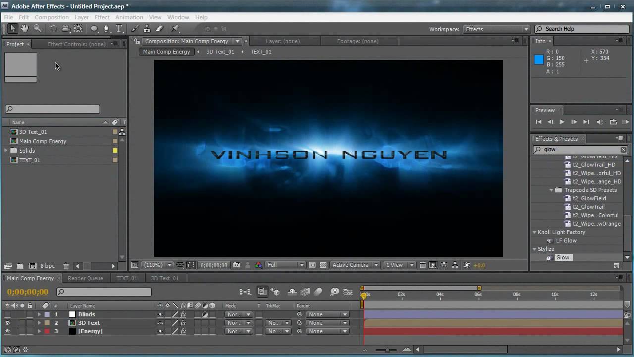 AE: Dark Liquid Energy Tutorial [Free Project File Template Included]