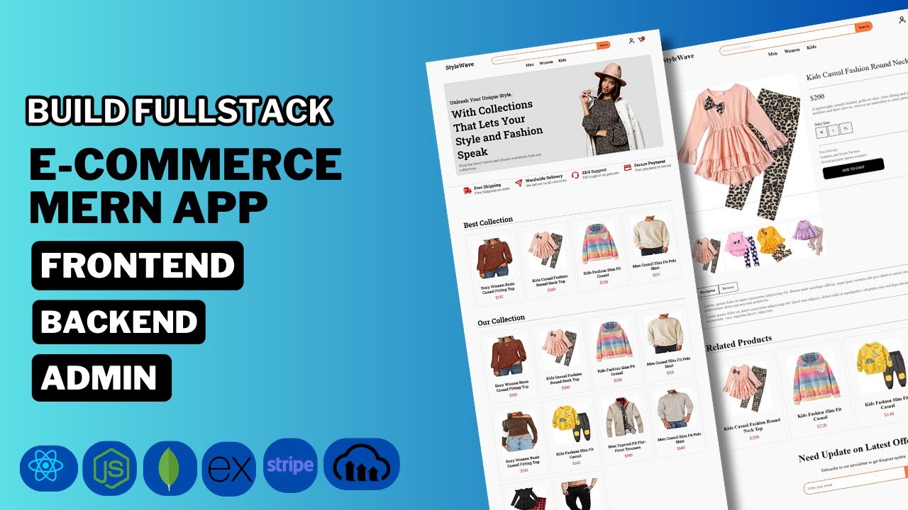 Build a Full Stack E-commerce Website With React, Node, Express, MongoDB and Stripe Payment