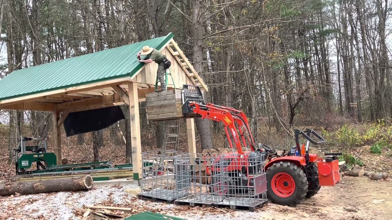 Building a mill building part 6: Metal roofing!