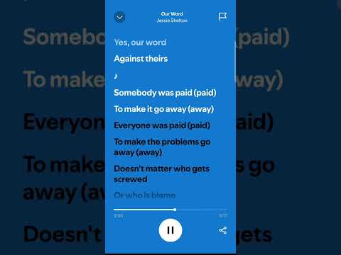 Jessie Shelton- Our word (Lyrics)