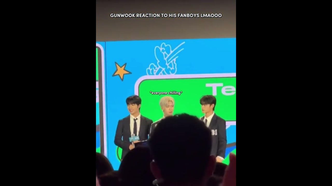 Gunwook reaction to his fanboy lmaoo
