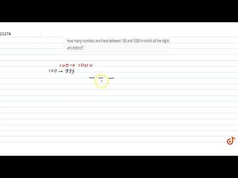 How many numbers are there between 100 and 1000 in which all the digits
are distinct?