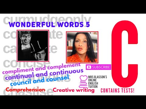 Wonderful Words Beginning With C! Free British English Vocabulary Lessons.