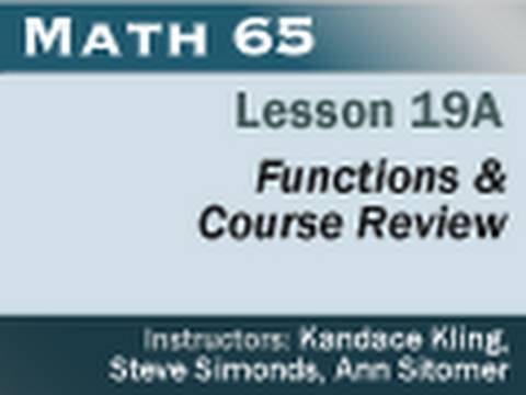 Math 65 - Lesson 19a