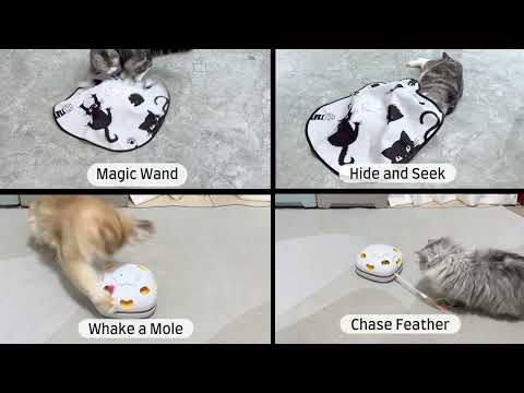 ORSDA 4-in-1 Rechargeable, Interactive Cat Toys for Indoor Cats