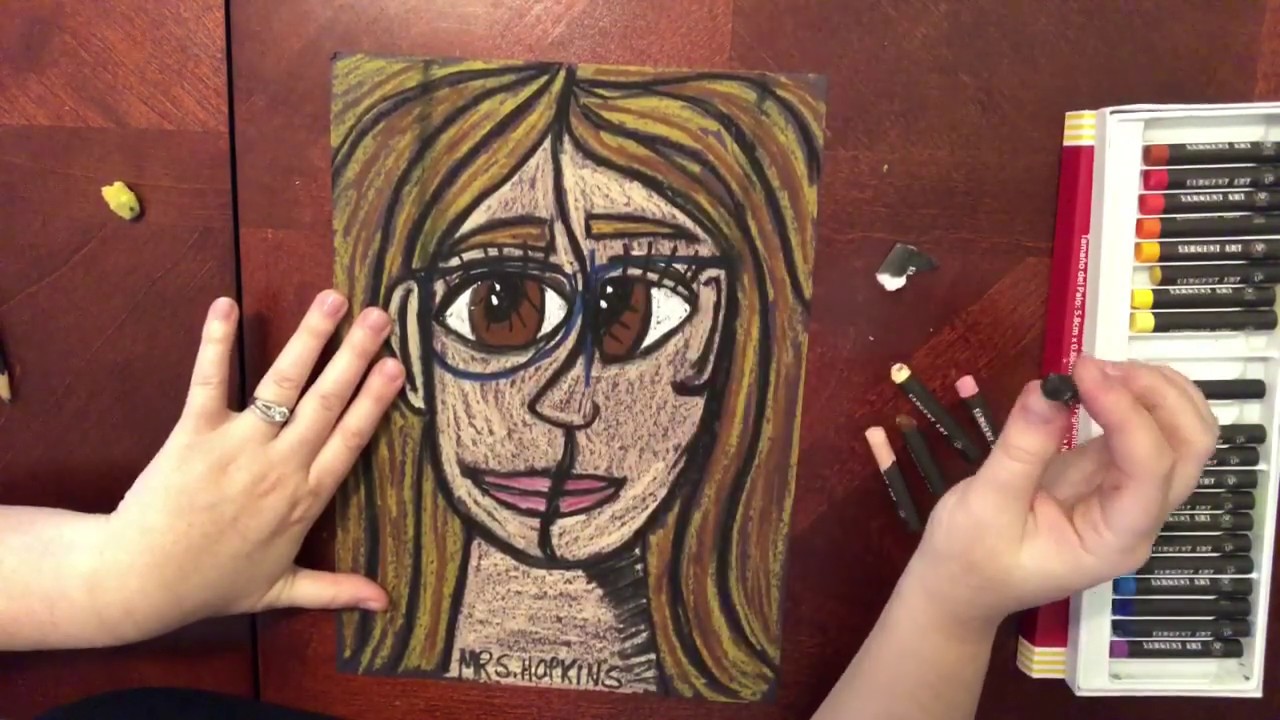 Second Grade Picasso Inspired Self Portraits