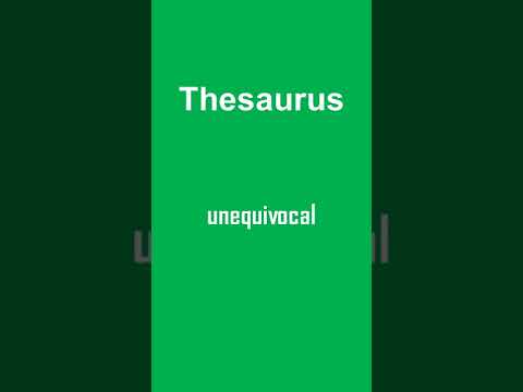 unequivocal, Thesaurus, Synonyms, Vocabulary Development, English Practice for Fluency #shorts