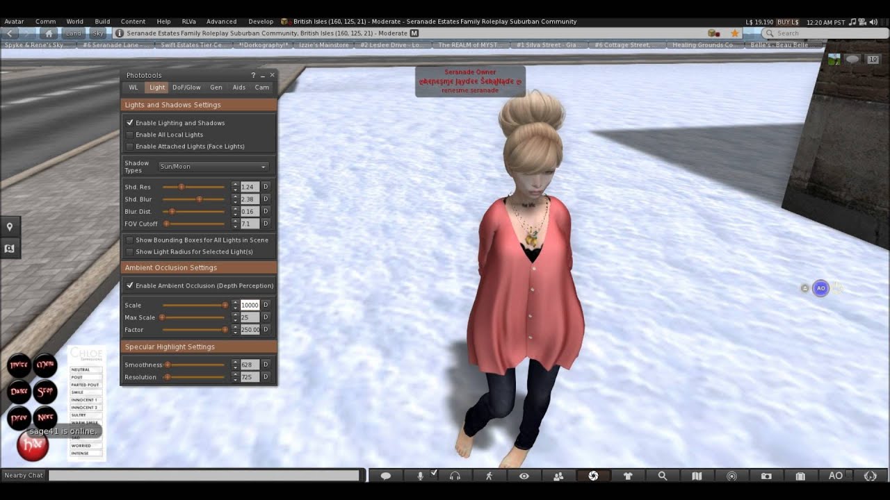 TUTORIAL - Getting Shadows in Second Life