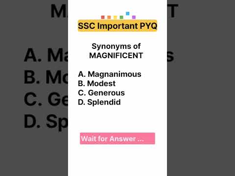 Synonyms of Magnificent || SSC Previous year Vocabulary #shorts #english #ssc #vocabulary