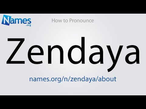 How to Pronounce Zendaya