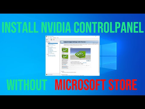 NVIDIA Controlpanel WITHOUT Microsoftstore