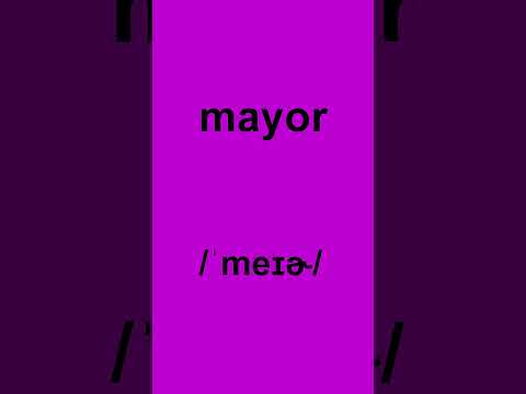 How to pronounce "mayor" in American English #americanpronounce #americanenglish #pronouncecorrectly