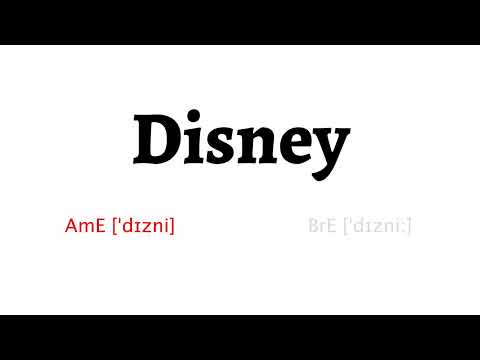 How to Pronounce disney in American English and British English