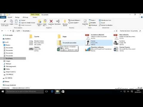 Windows 10 Prise en main de votre ordinateur ou votre tablette - Compresser/décompresser un fichier