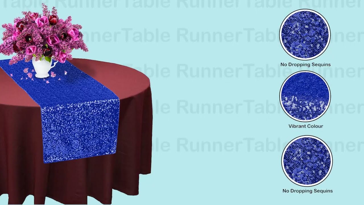 Shiny Sequin Table Runner Wedding & Party Ideas