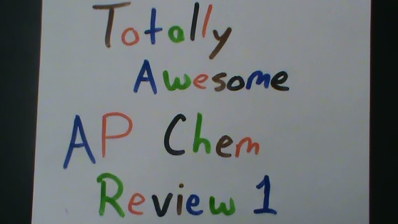 Super awesome totally cool AP chem review flashcards part 1