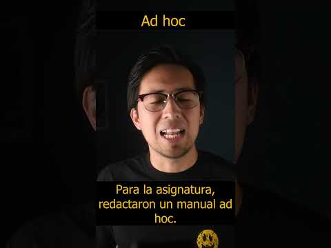 Ad hoc #ortografia #español #gramatica #profesor #latinismos #palabrasraras #lengua