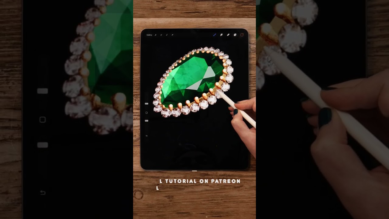 Emerald Ring Drawing in #procreate