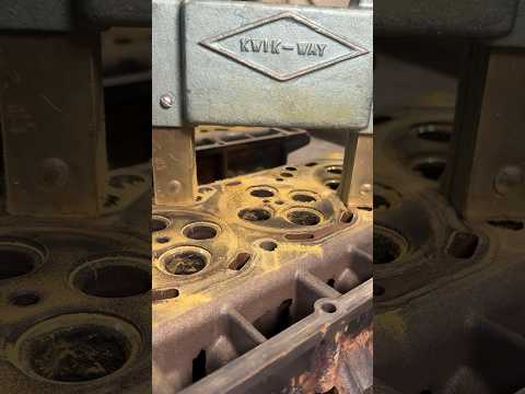 Dry magnetic particle inspection. Finding cracks in cast-iron diesel heads