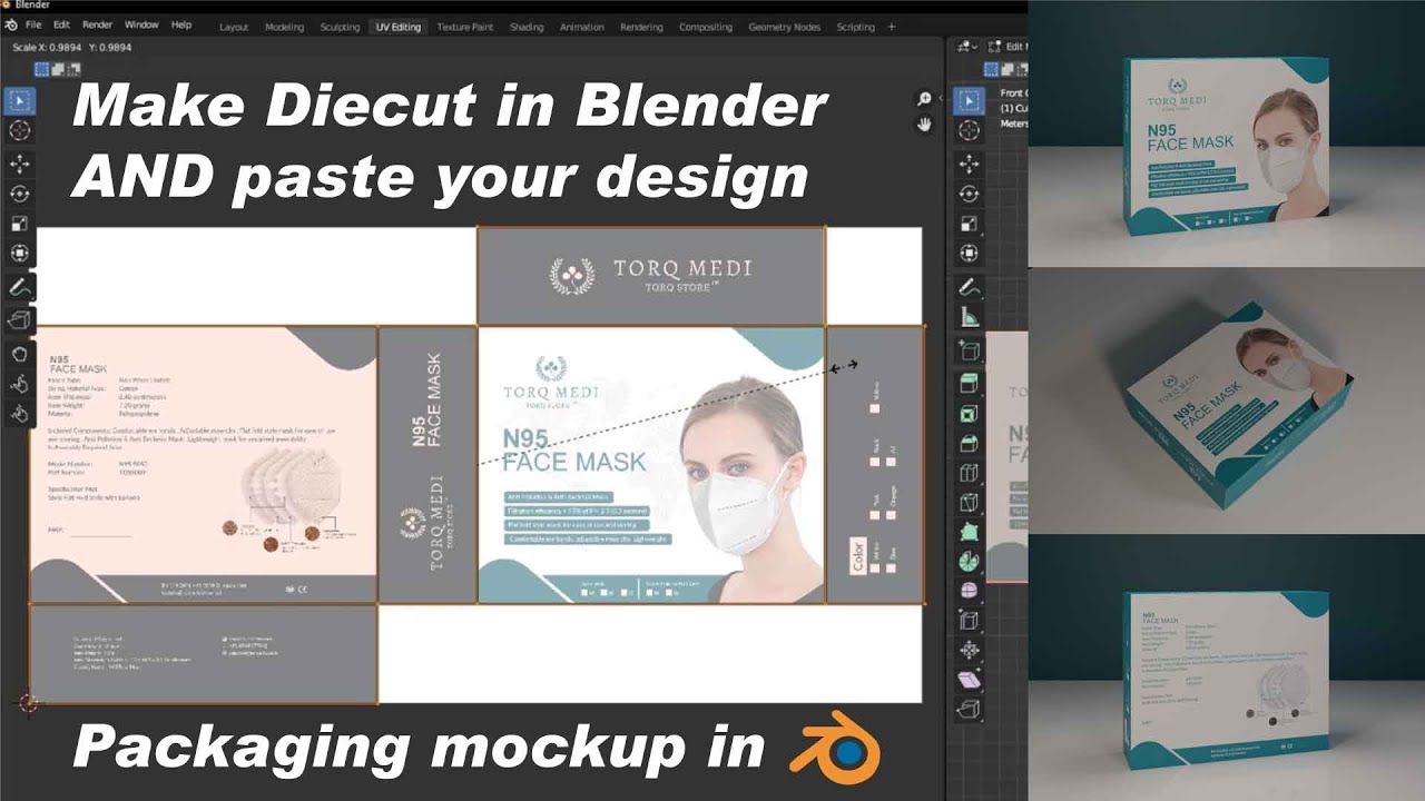 Packaging Design Mockup in Blender