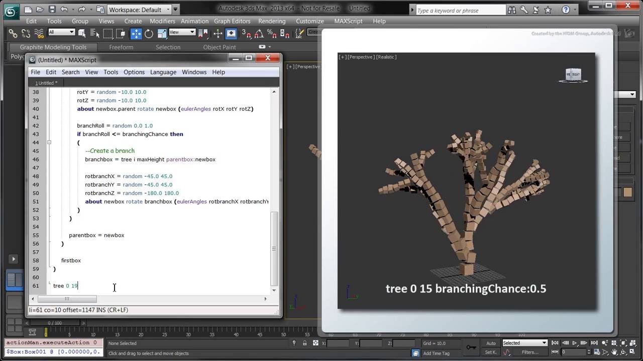 Introduction to MaxScript in 3ds Max - Part 2 - Creating a Voxel Tree