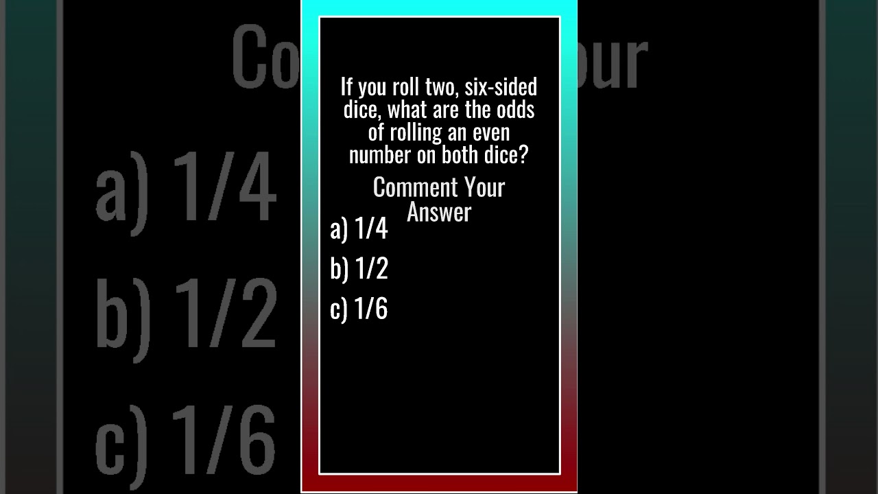 Rolling Dice Practice 1 #maths#numberskills#probability#quiz #mathdrills