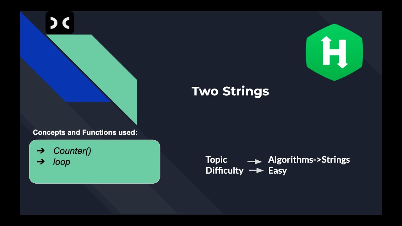Two Strings | HackerRank | Algorithms |  Strings | Interview