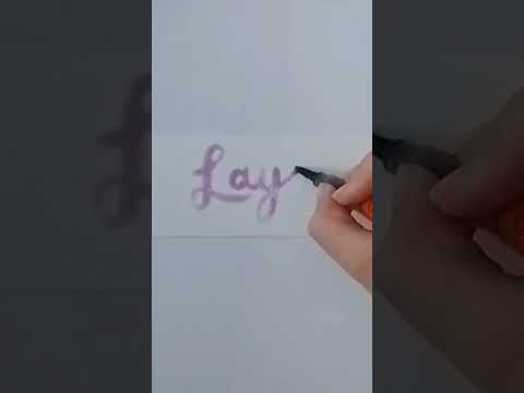Letter the name Layla *sorry for the quality* #lettering #caligraphy #art #shorts #fyp #layla