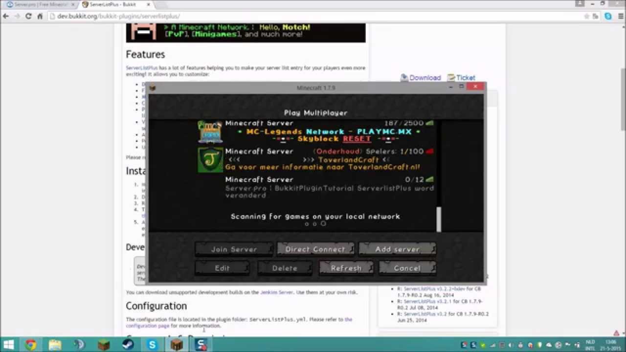 Bukkit Plugin Tutorial #1 ServerListPlus
