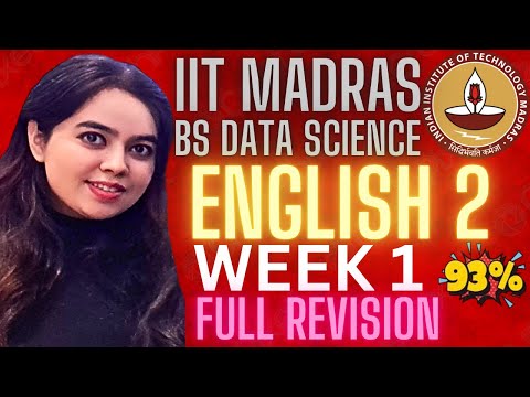 English 2 Week 1 FULL Revision! Important Topics For Exam! Foundation | IIT Madras BS Data Science