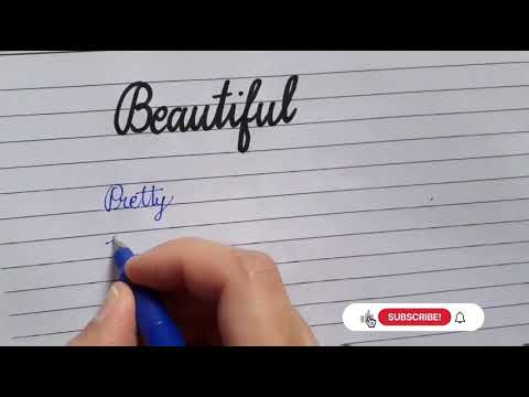 6 Synonym for word "BEAUTIFUL" in Cursive Writing||SimpleWriting||Synonyms