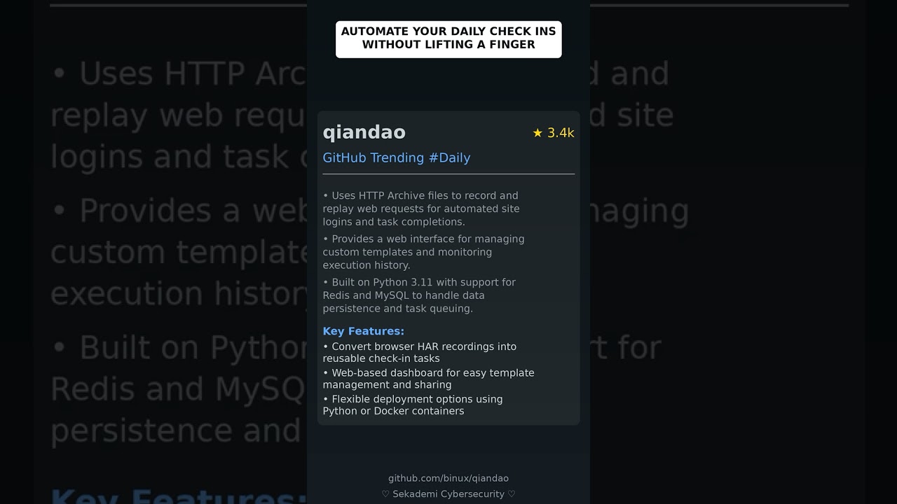 GitHub Trending Repositories: binux/qiandao 🇬🇧
