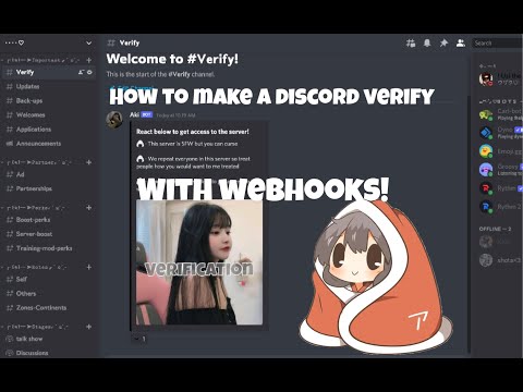 How to make click to verify with discord webhooks.