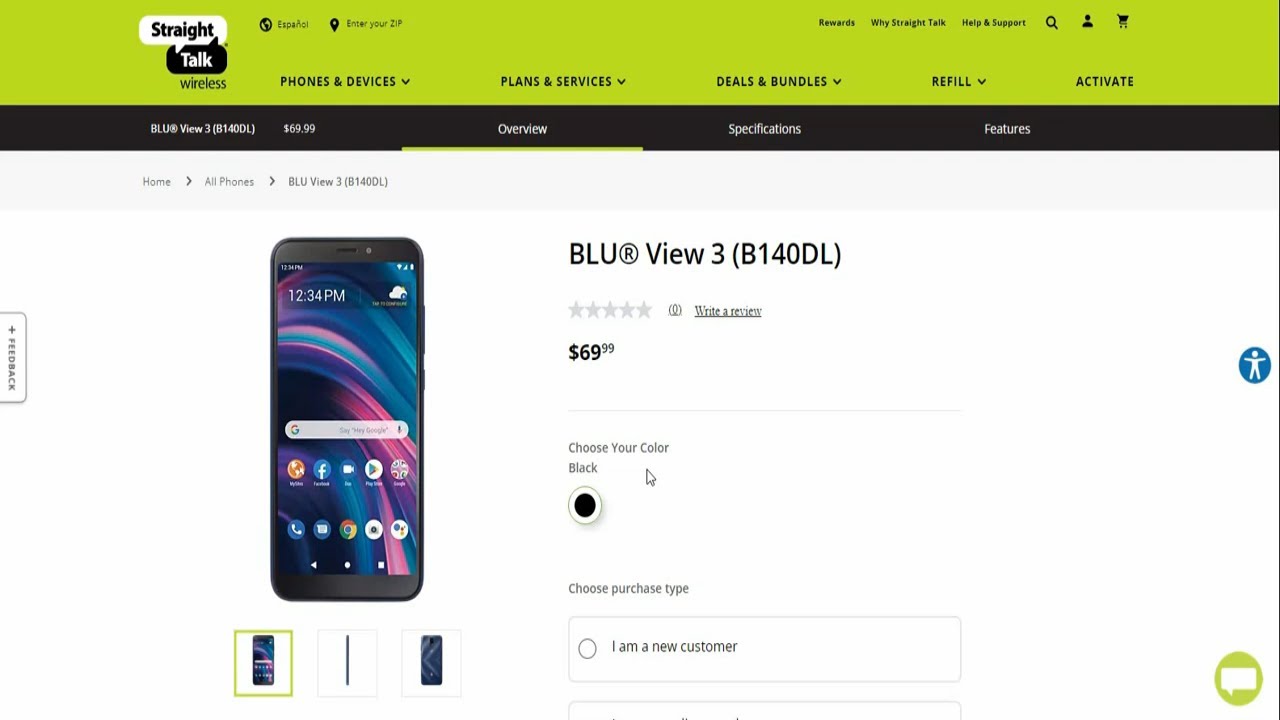 BLU® View 3 (B140DL) | Straight Talk