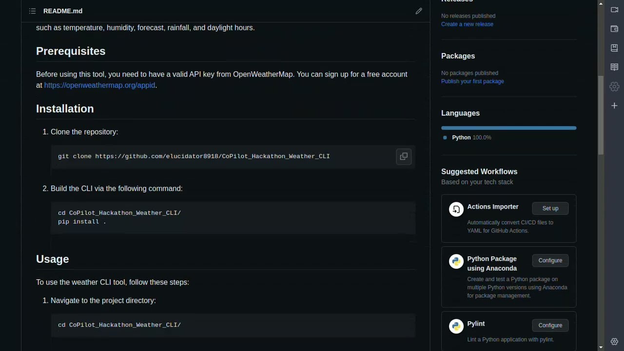 Microsoft Github Copilot Hackathon Execution Demo Video
