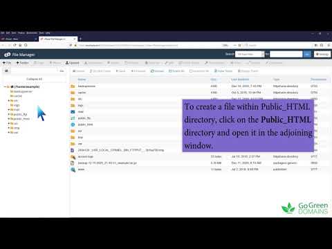 How to create a new file or folder in cPanel File Manager with Go Green Domains