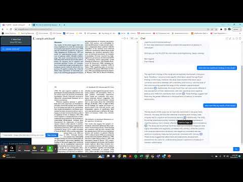 Using ChatPDF AI to summarize a research article- AI tools for students