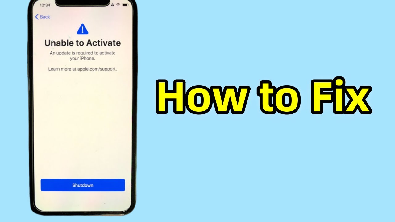 How to Fix Unable to Activate an Update is Required to Activate Your iPhone