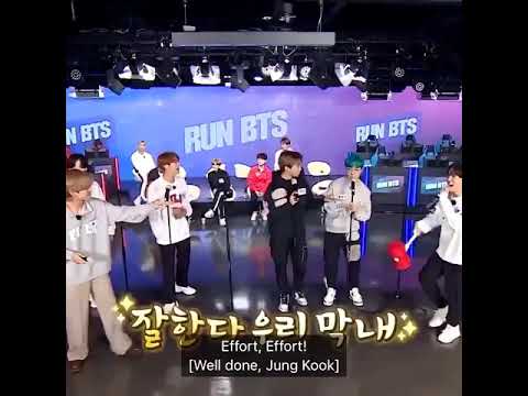 Jungkook imitating the way Jimin sings - BTS Run Ep 114