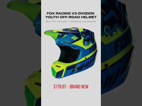 Motorhelmets Store Sale Fox Racing V3 Divizion and V1 Yorr Youth Off-Road Bike Motorcycle Helmets