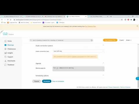 how to schedule a meeting on webex