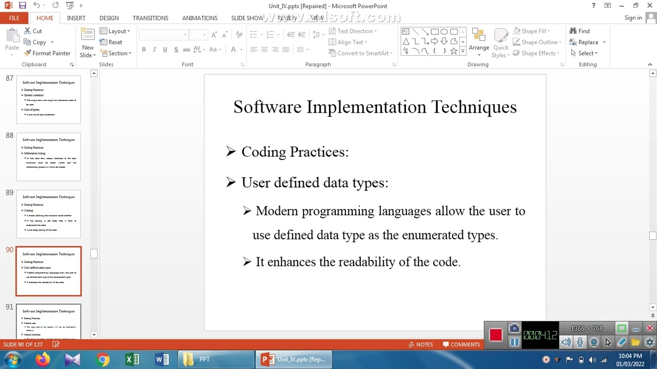 Software Implementation Techniques - Software Engineering - Unit 4