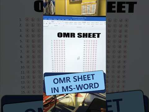 😮omr sheet in ms word #shorts #msword #word #wordtricks