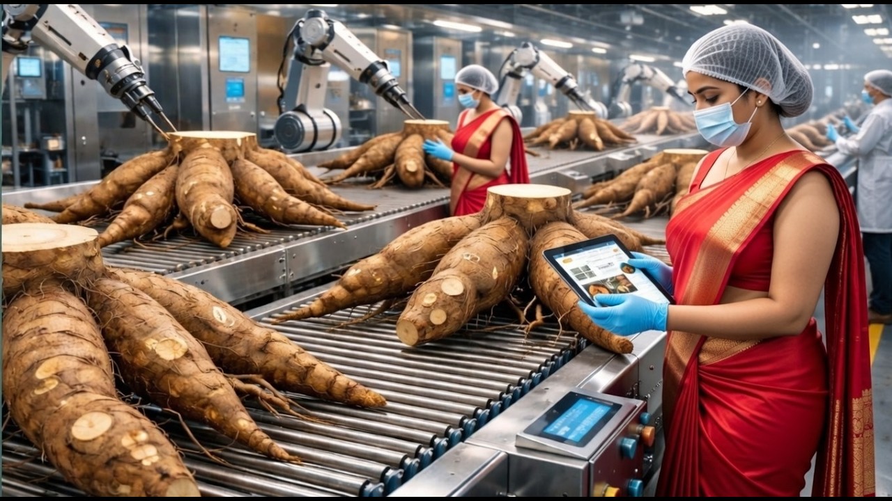 Inside America’s Giant Cassava Factory – Massive Food Processing Machines in USA (Full Process)