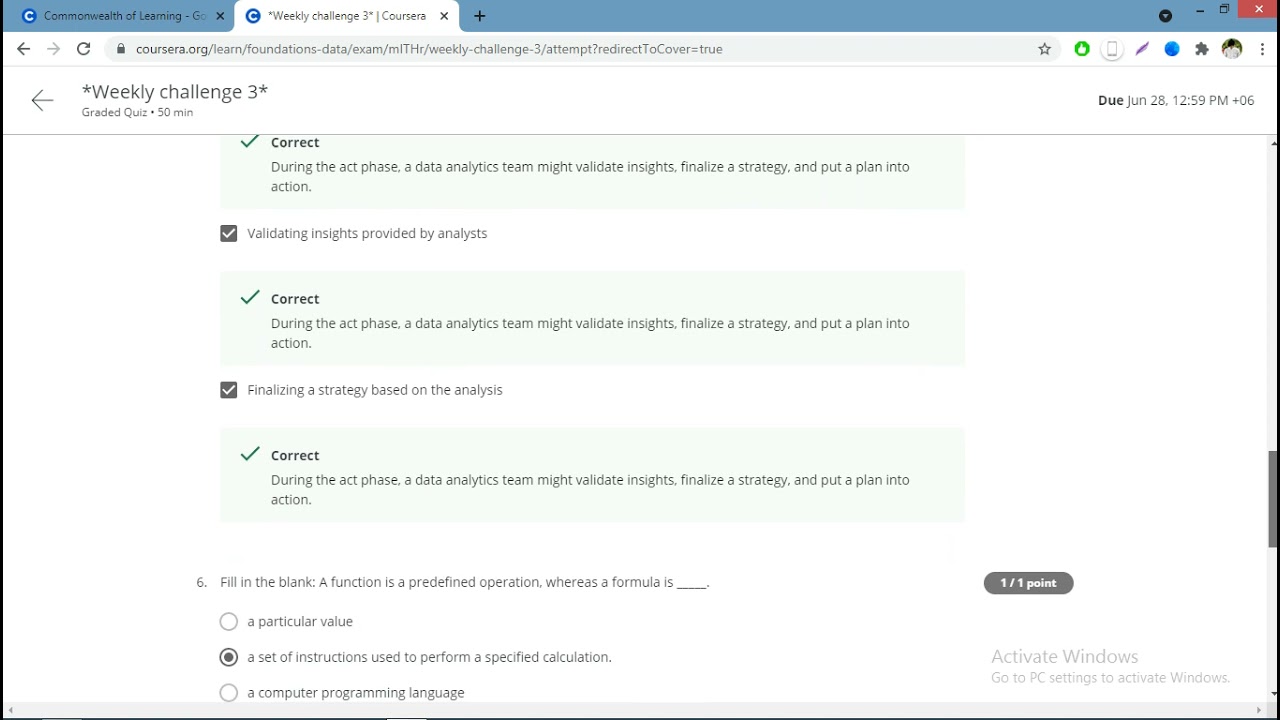 Coursera || Foundations: Data, Data, Everywhere || Weekly challenge 3 Solutions